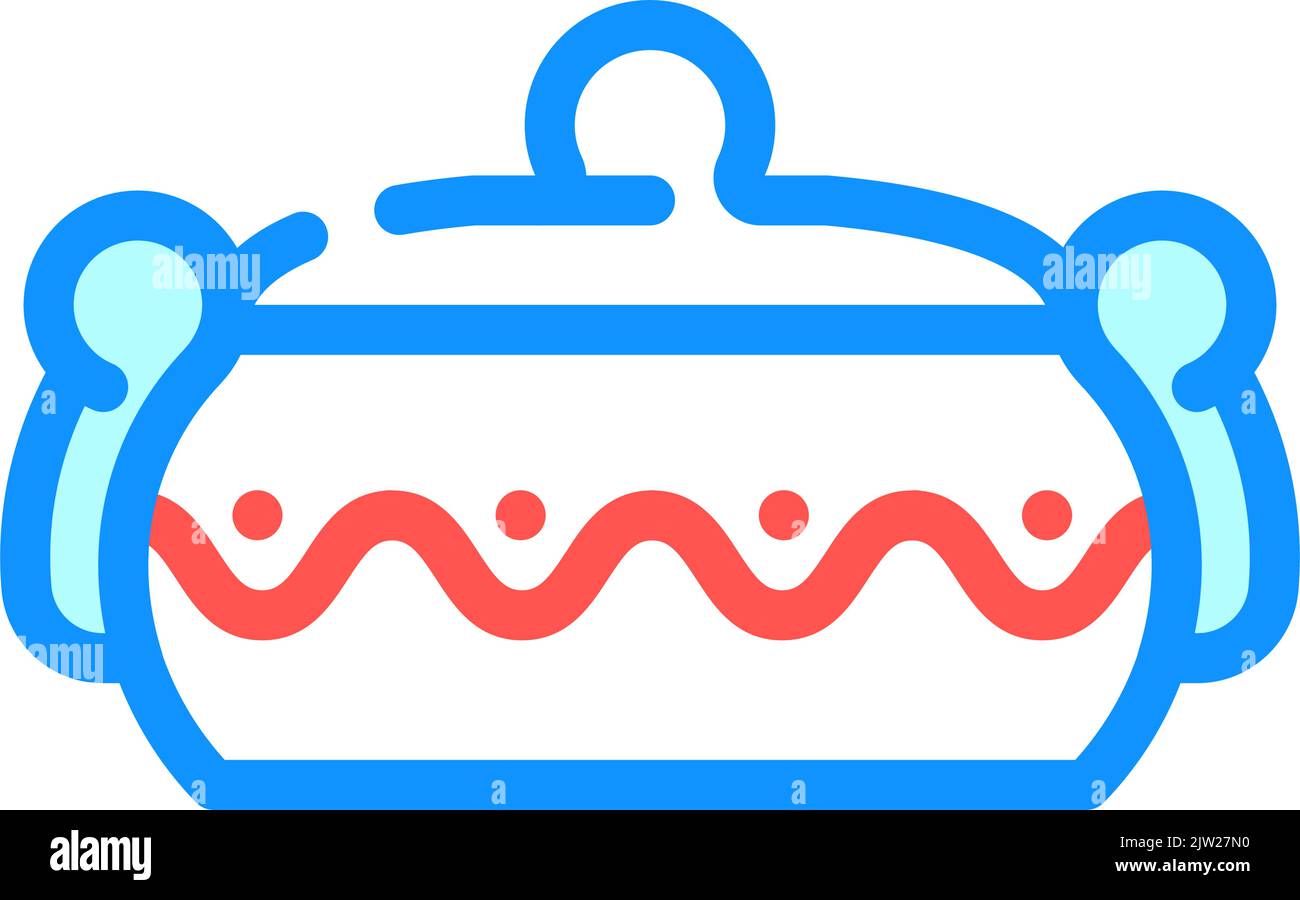 pottery clay crockery color icon vector illustration Stock Vector Image ...