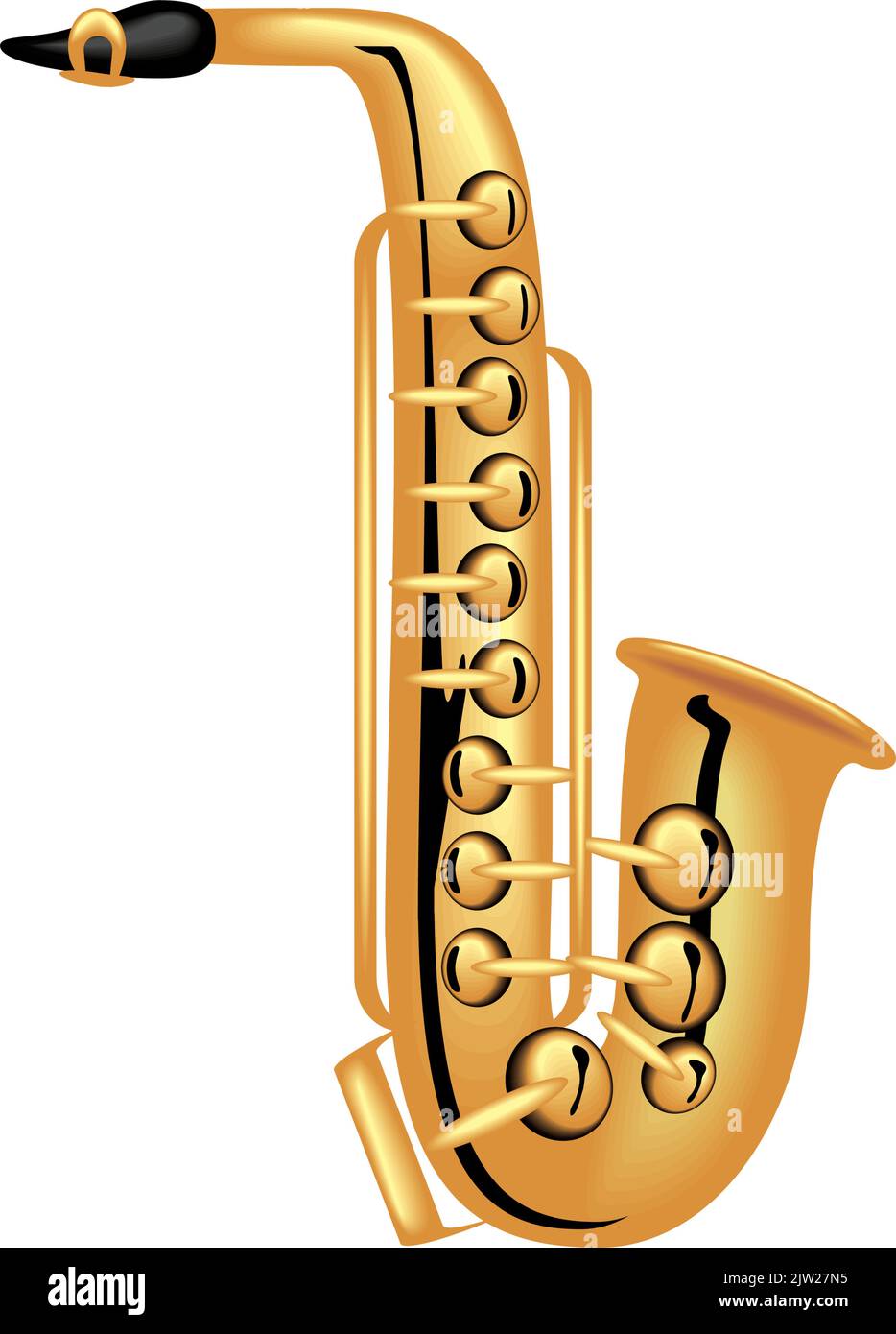 realistic saxophone instrument Stock Vector Image & Art - Alamy