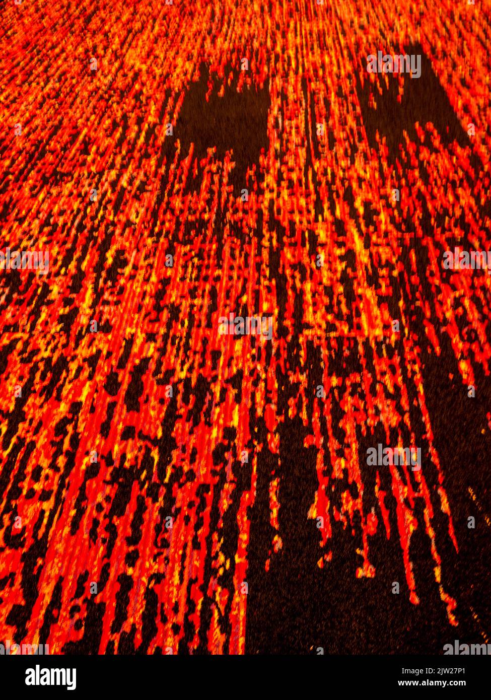 The red pattern looked like a flame on the floor carpet Stock Photo - Alamy