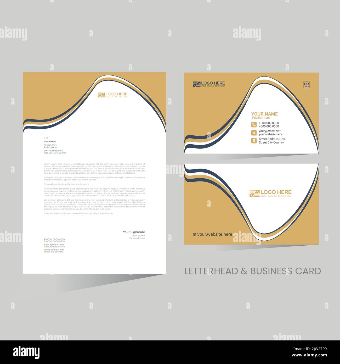 letterhead and business card design Stock Vector Image & Art - Alamy
