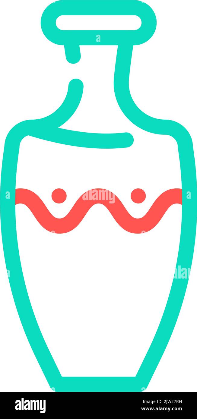 vase clay crockery color icon vector illustration Stock Vector Image ...