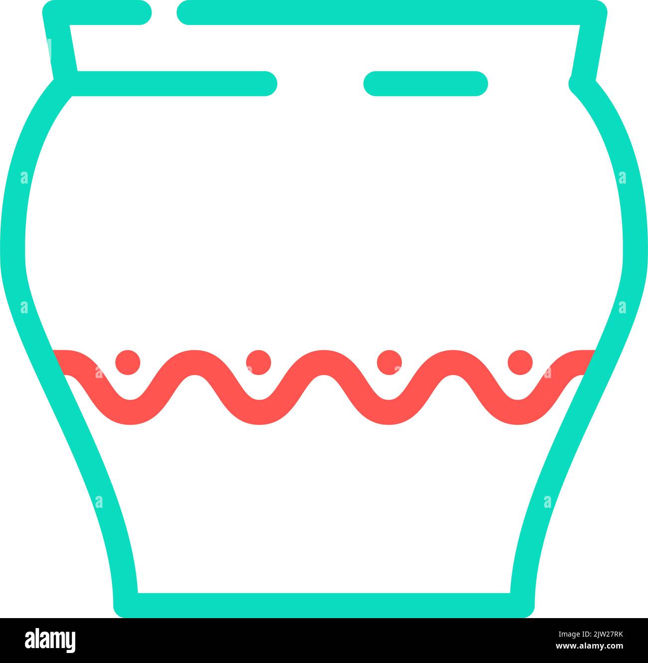 natural clay crockery color icon vector illustration Stock Vector Image ...