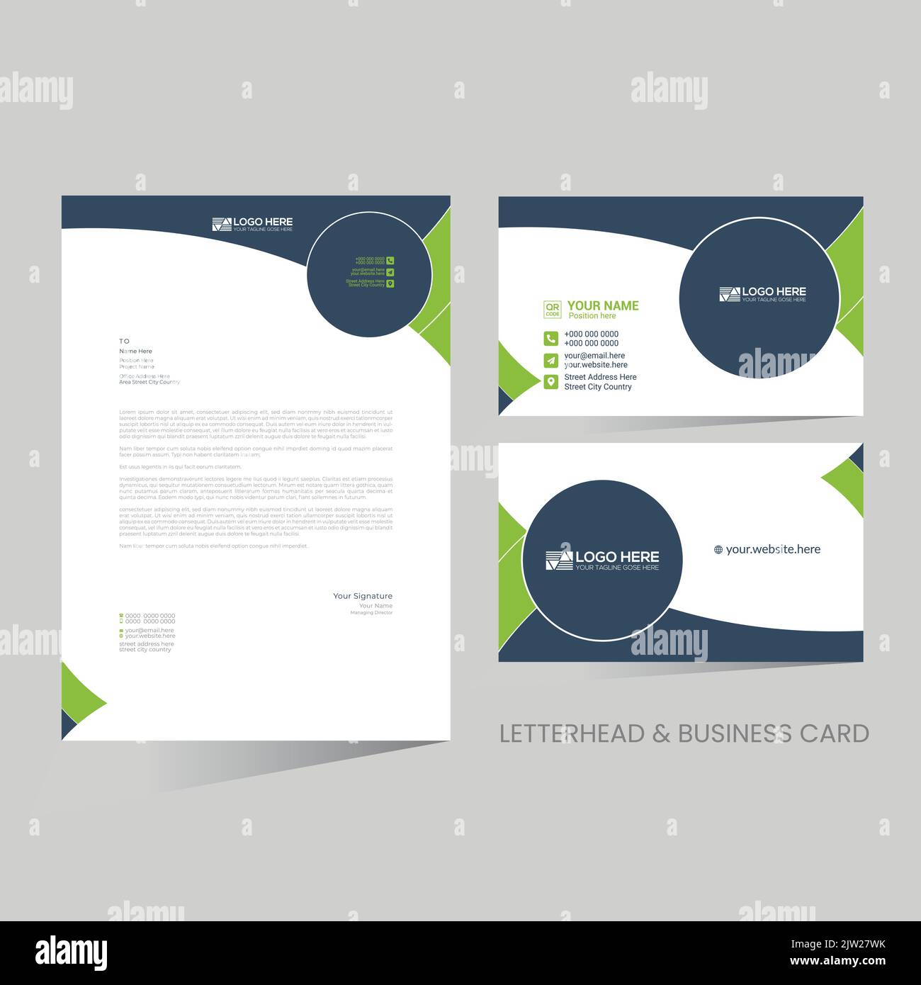 letterhead and business card design Stock Vector Image & Art - Alamy