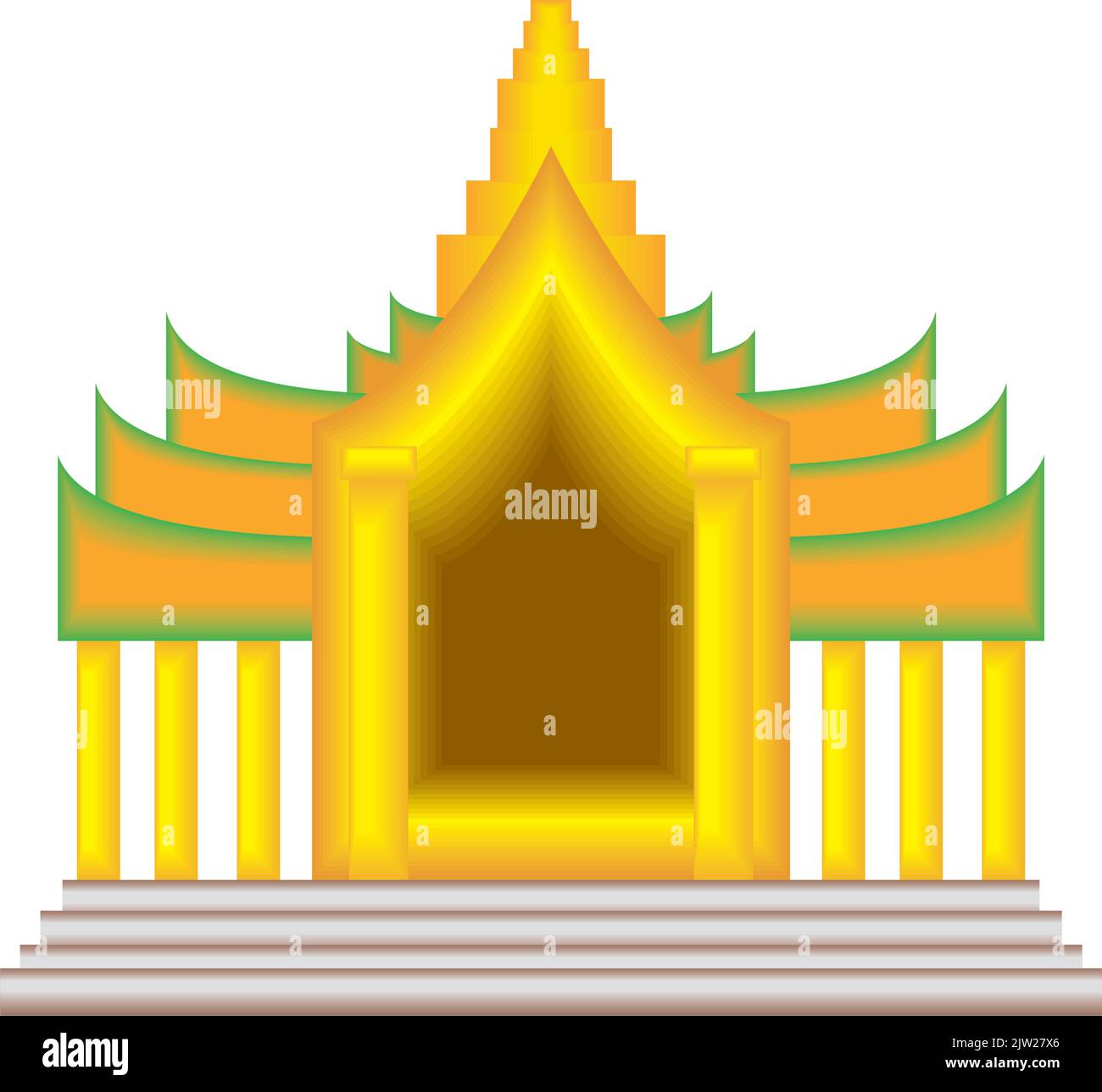 Thai Monastery temple Stock Vector Image & Art - Alamy