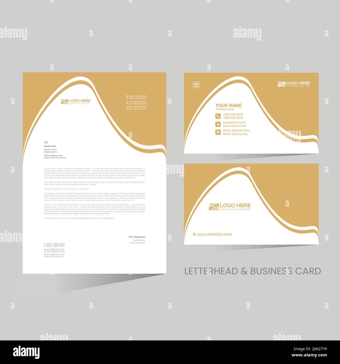 letterhead and business card design Stock Vector Image & Art - Alamy