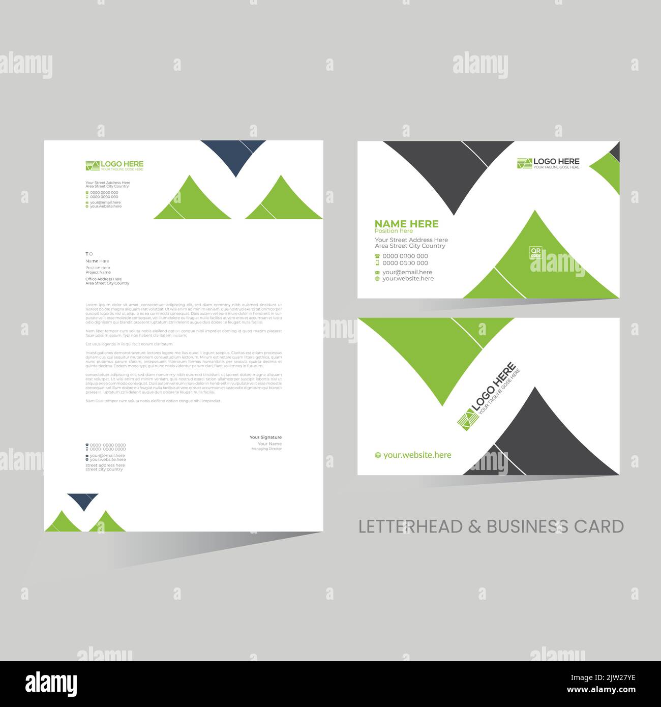 letterhead and business card design Stock Vector Image & Art - Alamy