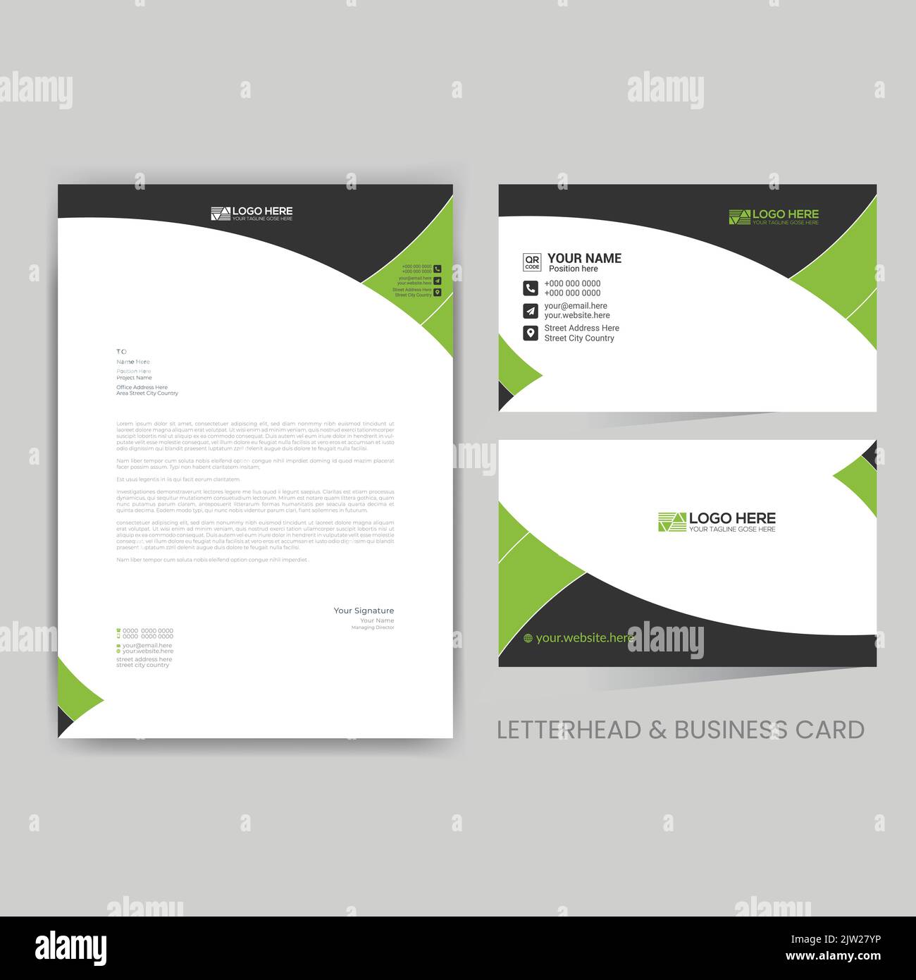 letterhead and business card design Stock Vector Image & Art - Alamy
