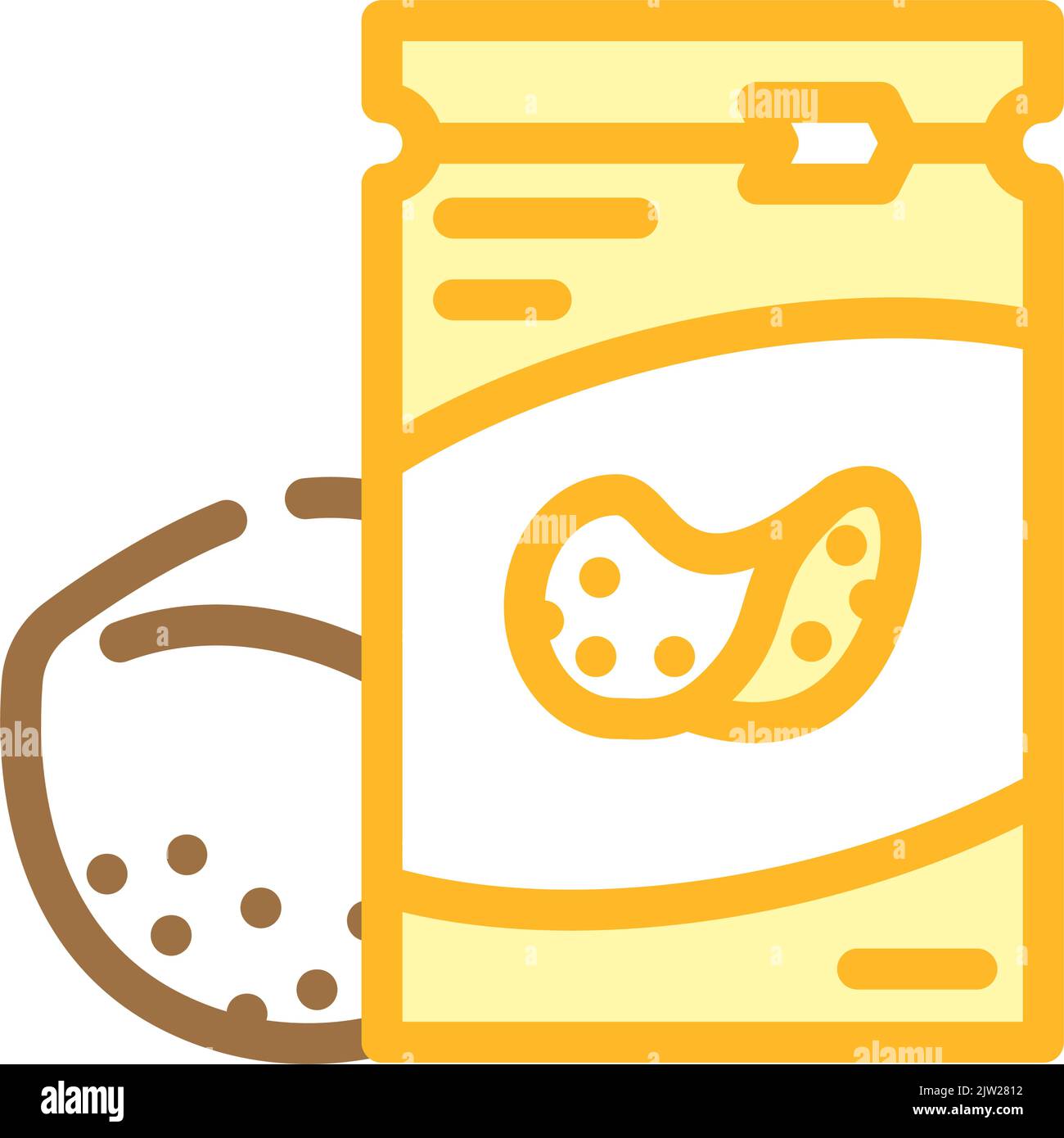 chips coconut tropical color icon vector illustration Stock Vector ...