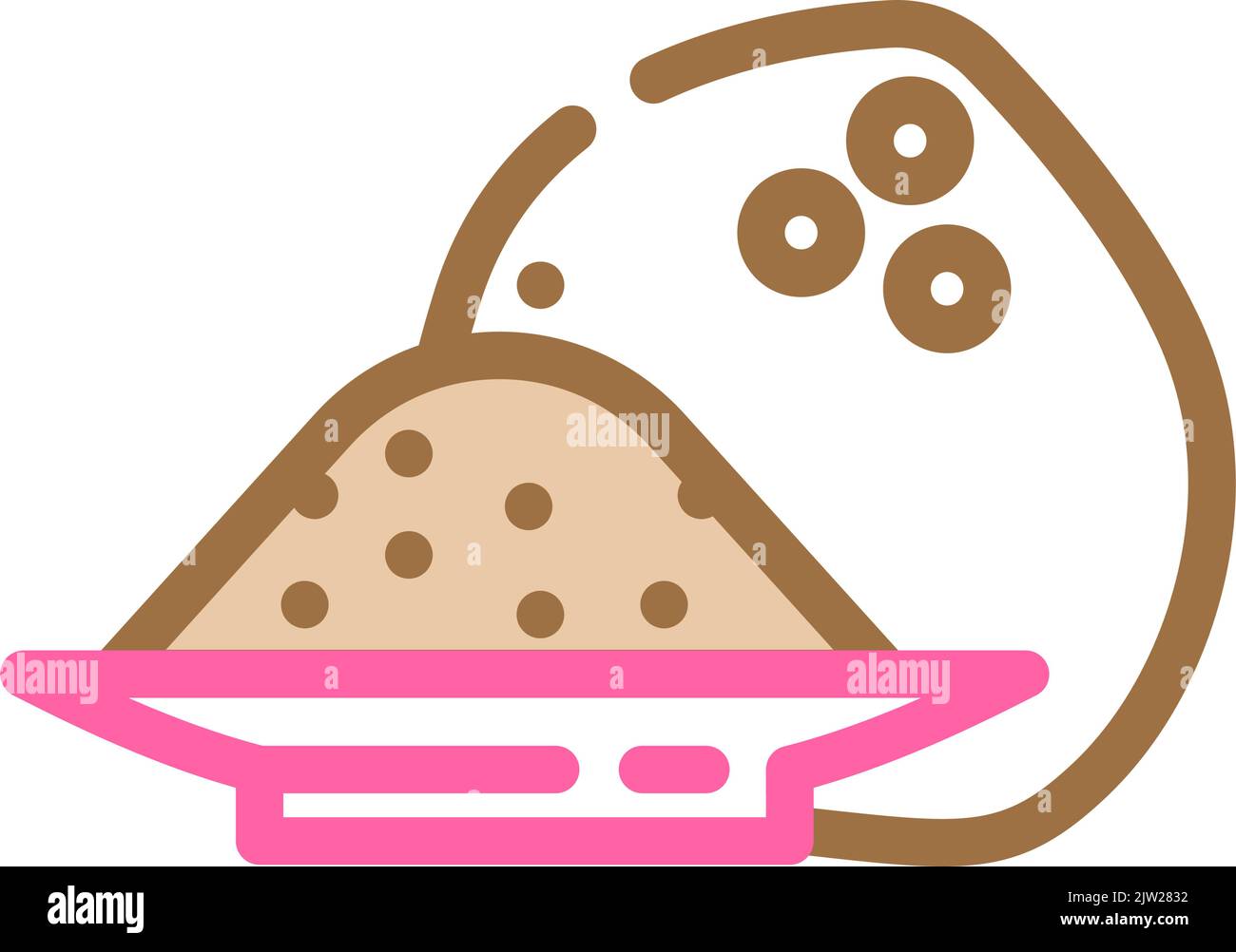 sugar coconut tropical color icon vector illustration Stock Vector ...