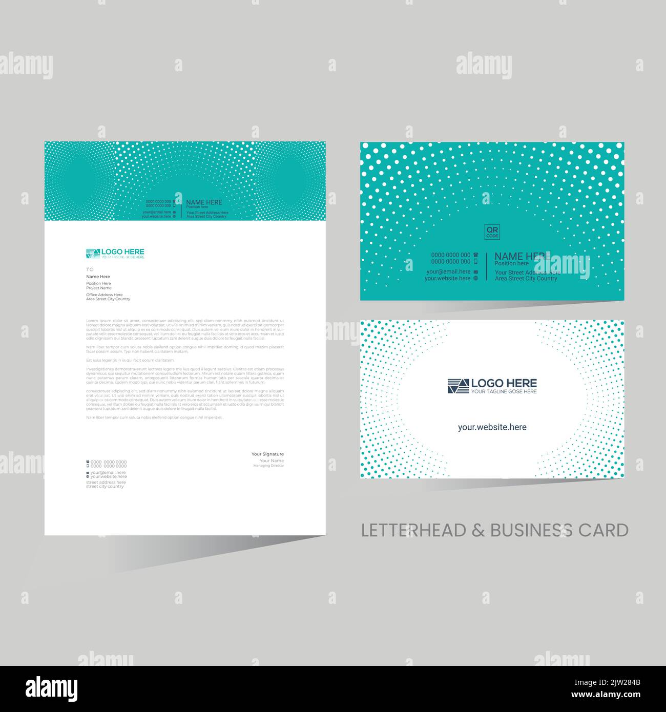 letterhead and business card design Stock Vector Image & Art - Alamy