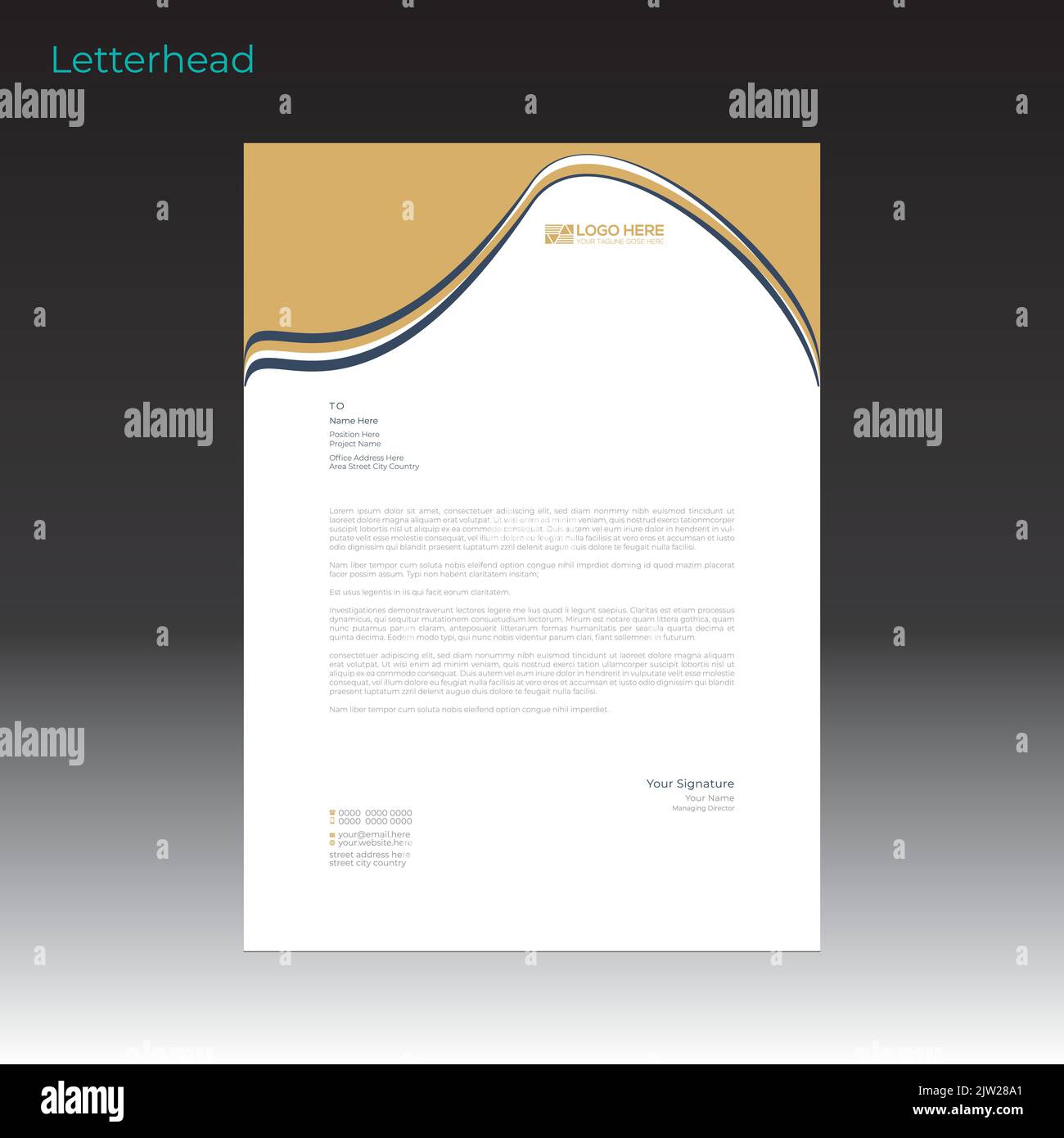letterhead design for any best use Stock Vector Image & Art - Alamy