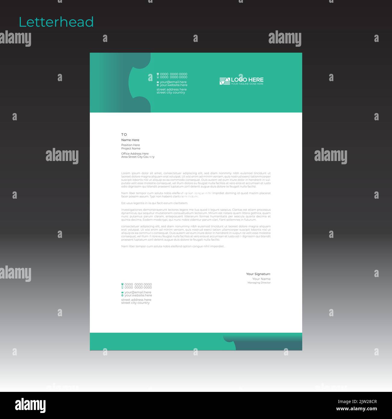 letterhead design for any best use Stock Vector Image & Art - Alamy