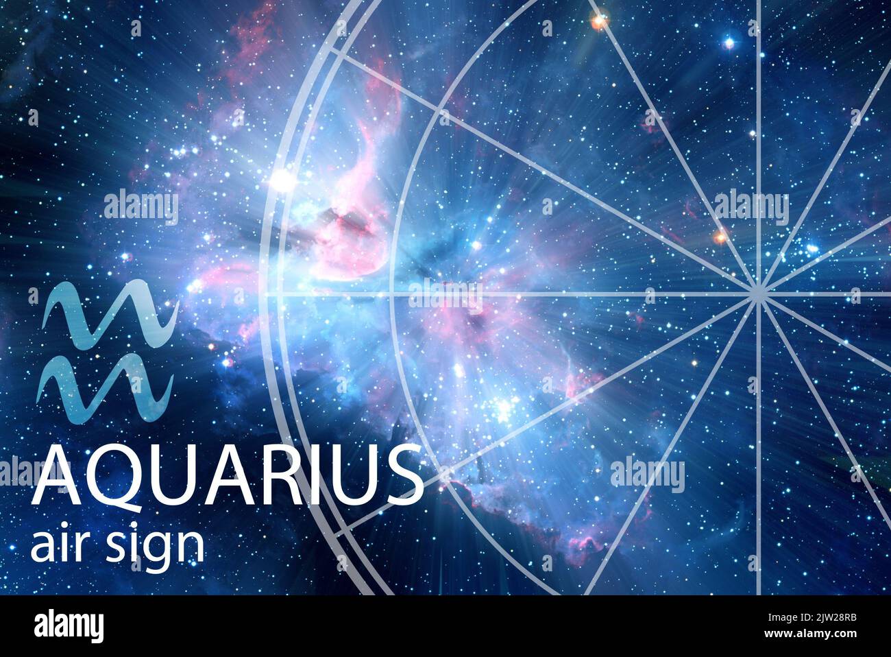astrology symbol of the zodiac sign of Aquarius Stock Photo - Alamy