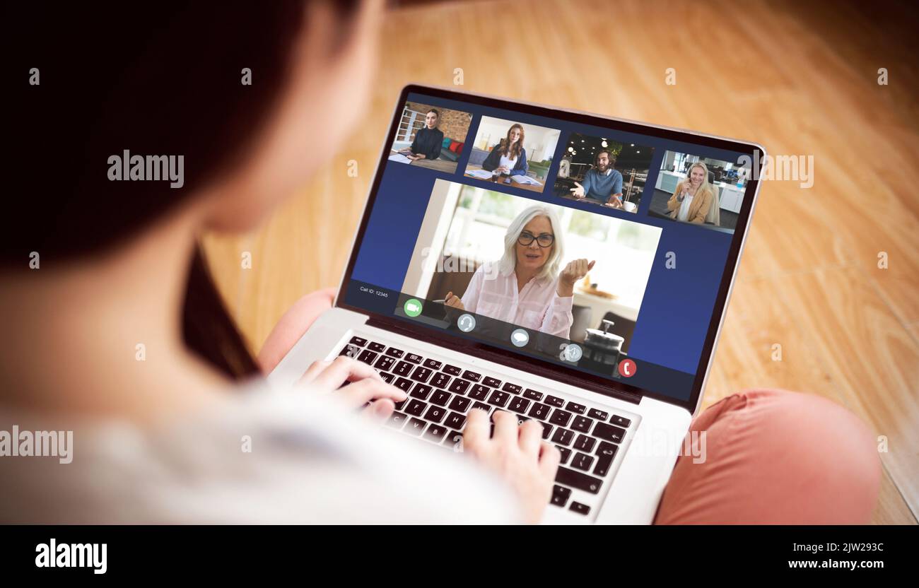Woman video conference home hi-res stock photography and images - Alamy
