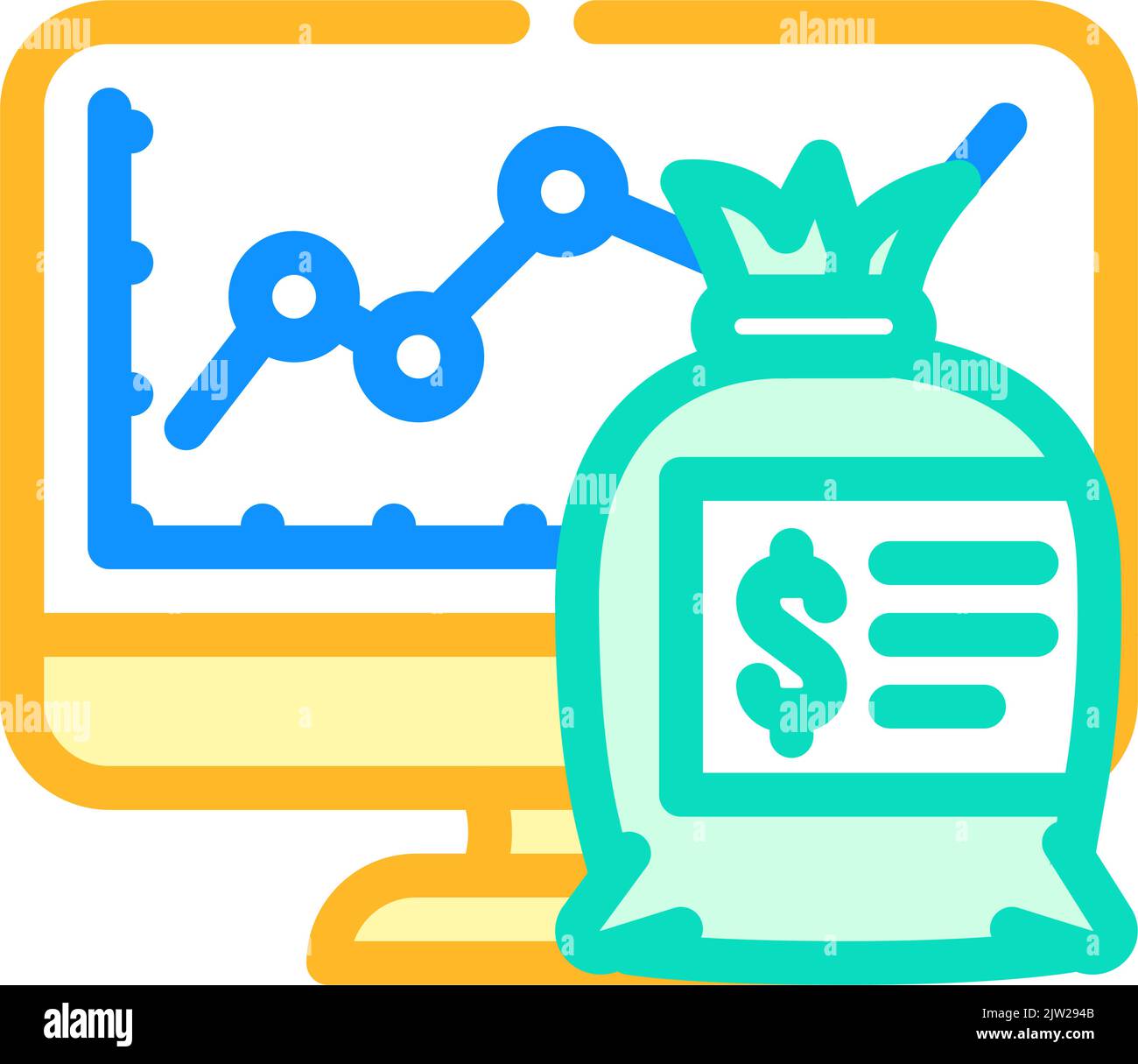 roi increase color icon vector illustration Stock Vector Image & Art ...