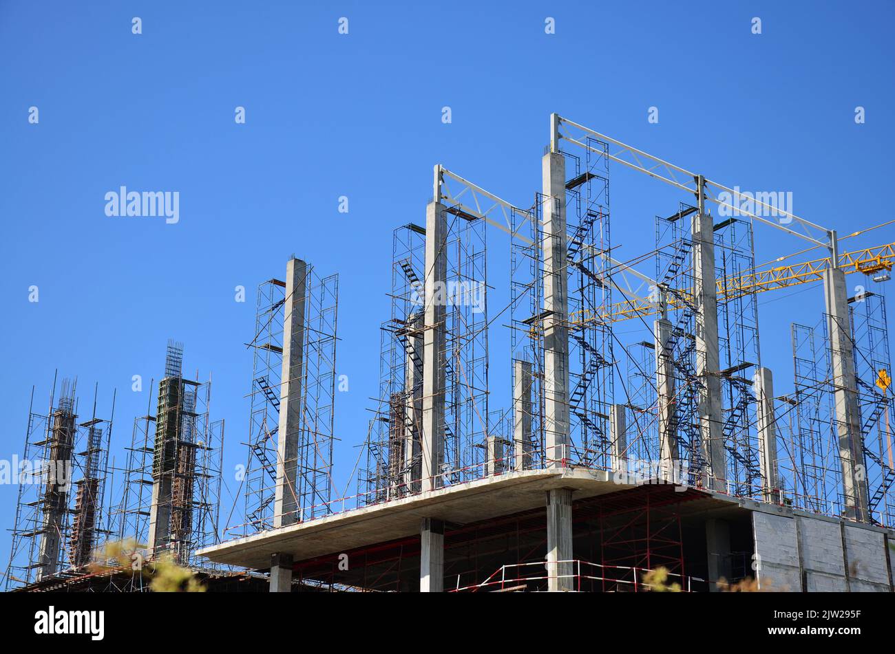 Asian labor people and thai labour workers use machine and heavy ...
