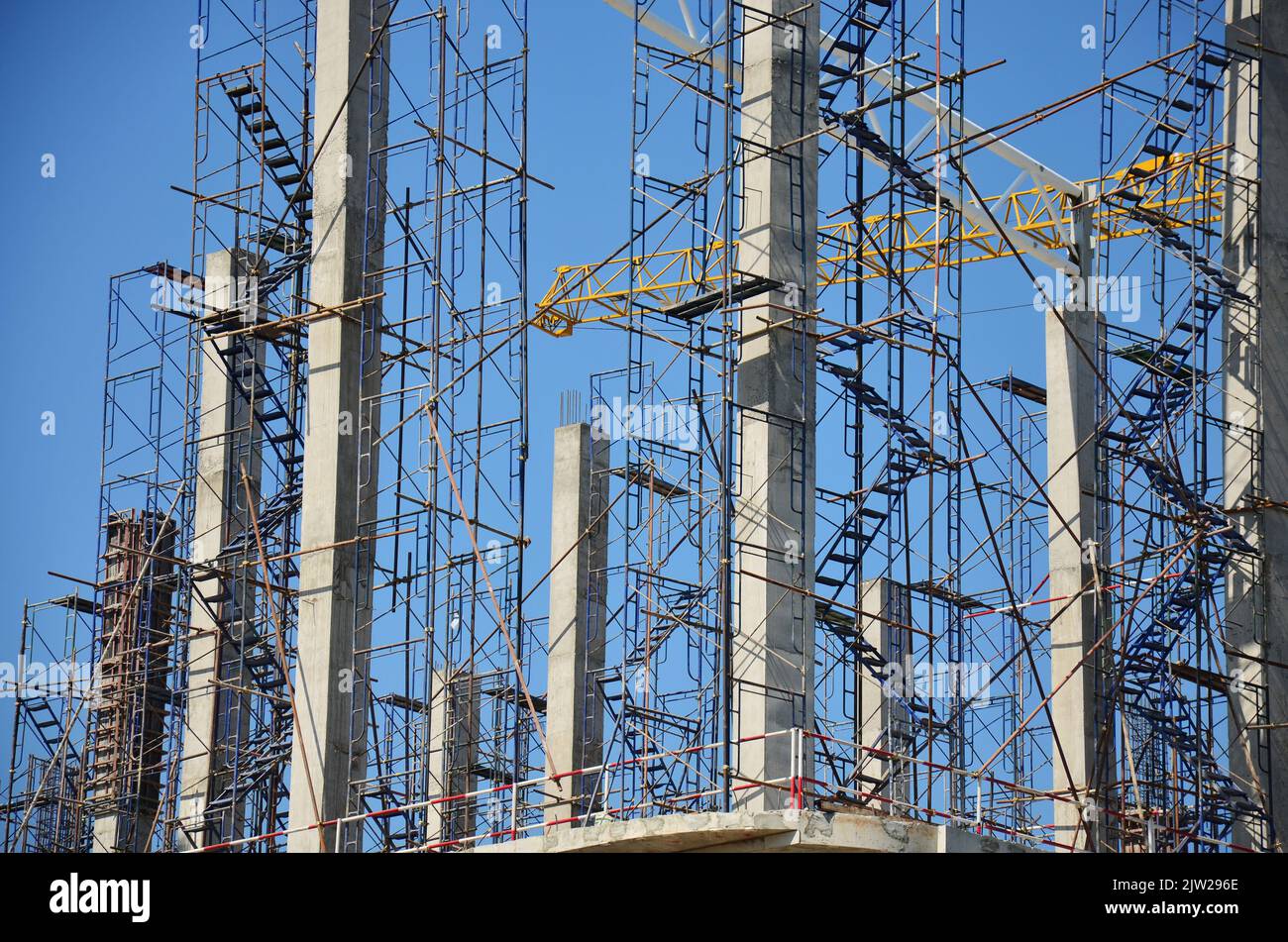 Asian labor people and thai labour workers use machine and heavy ...