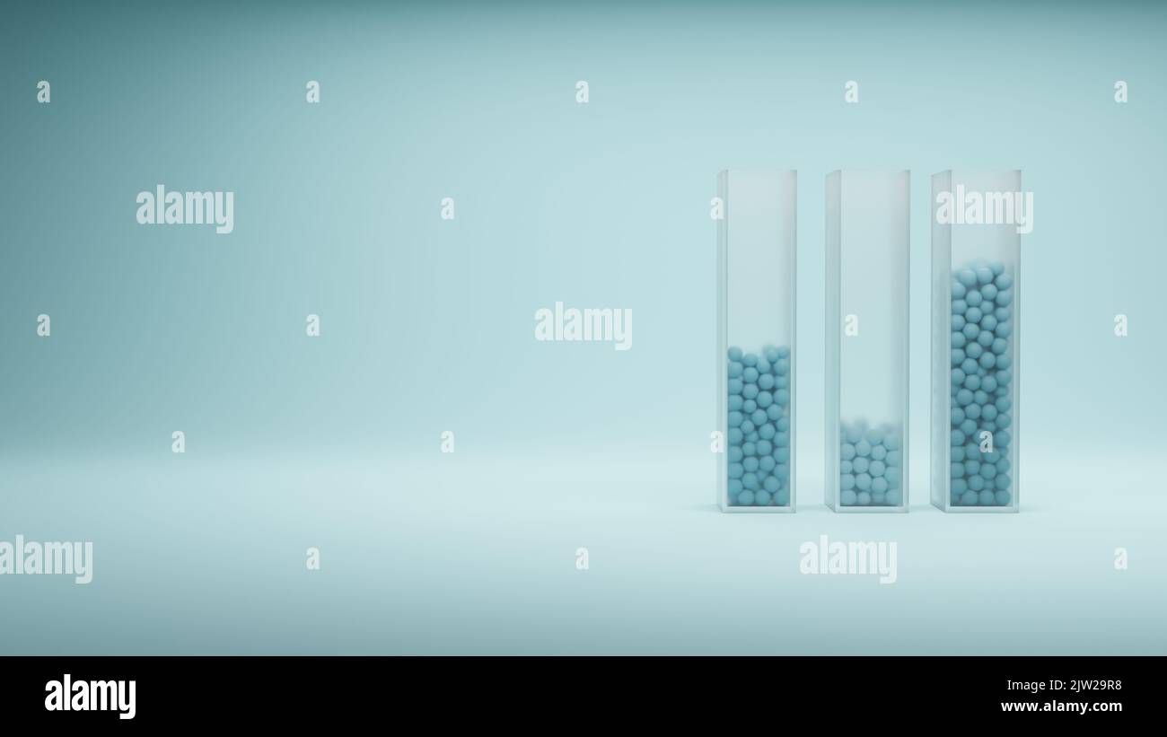 3d rendering bar graph elements with copy space Stock Photo - Alamy