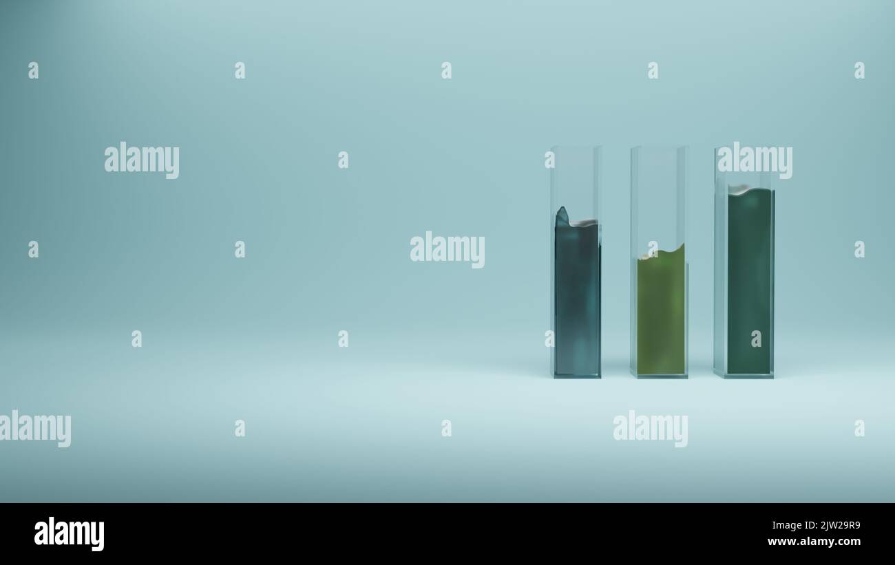 3d rendering bar graph elements with copy space Stock Photo - Alamy