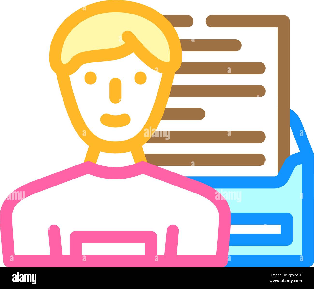 content syndication lead color icon vector illustration Stock Vector ...