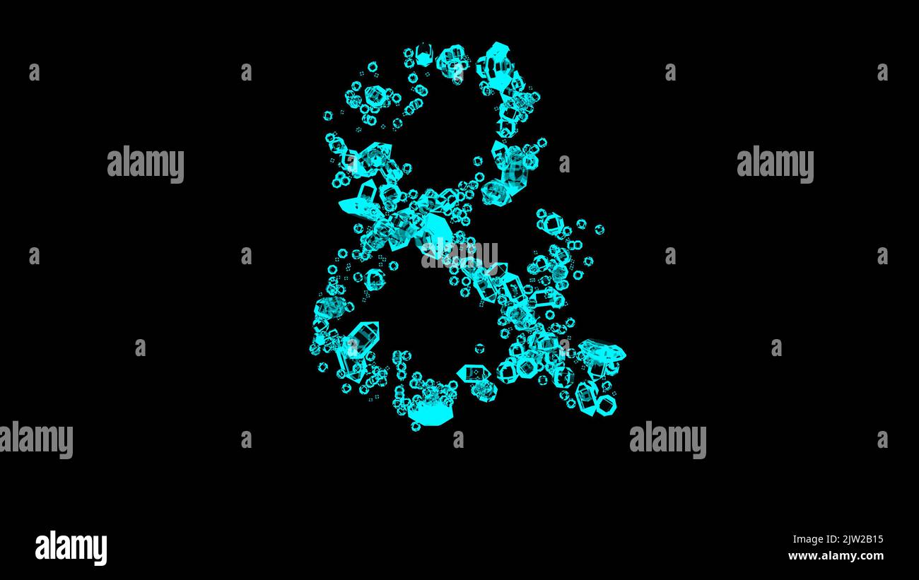 blue cartoon bijouterie finest brilliants alphabet - ampersand ...