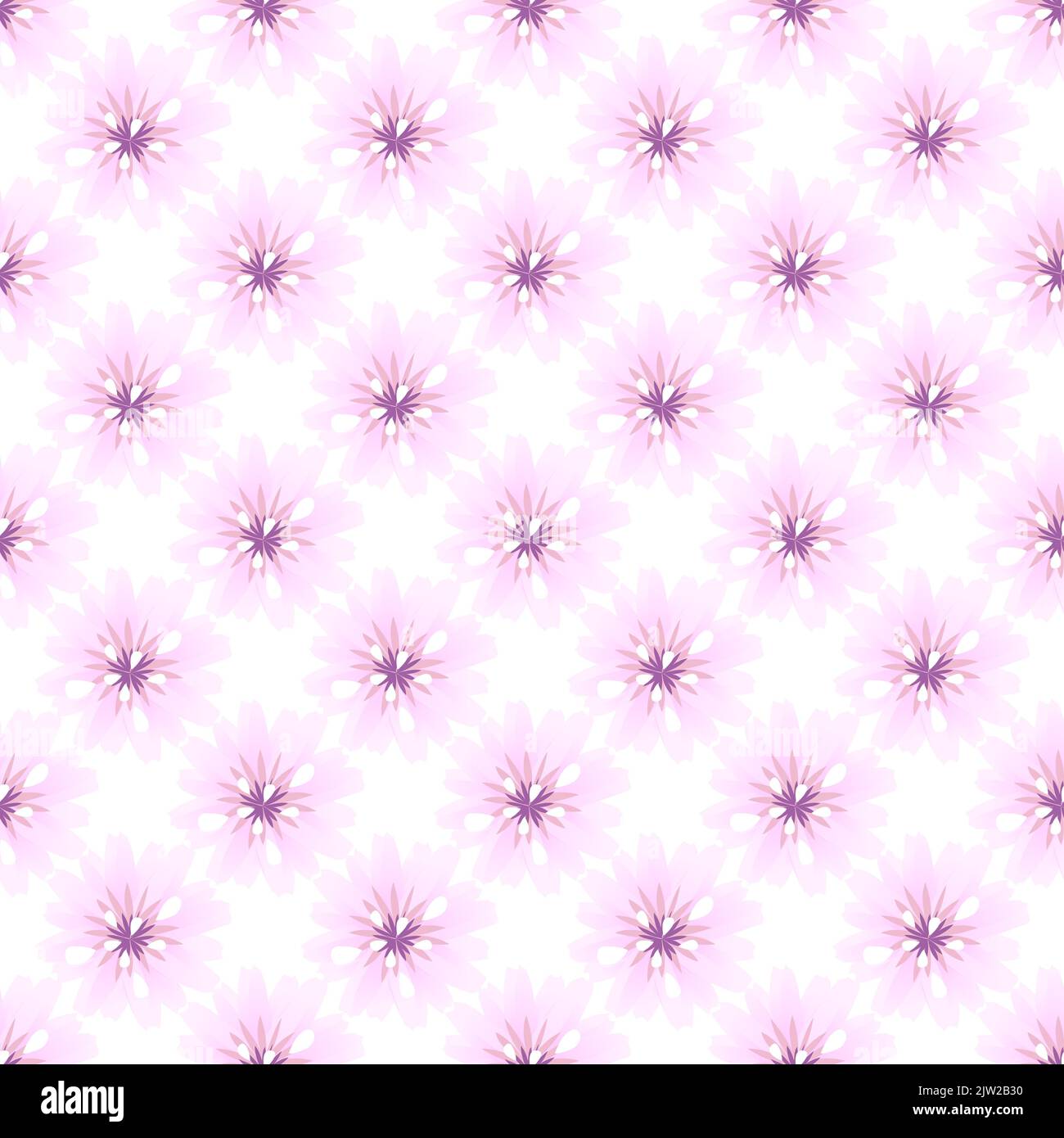 Pink floral seamless pattern, vector illustration Stock Photo - Alamy