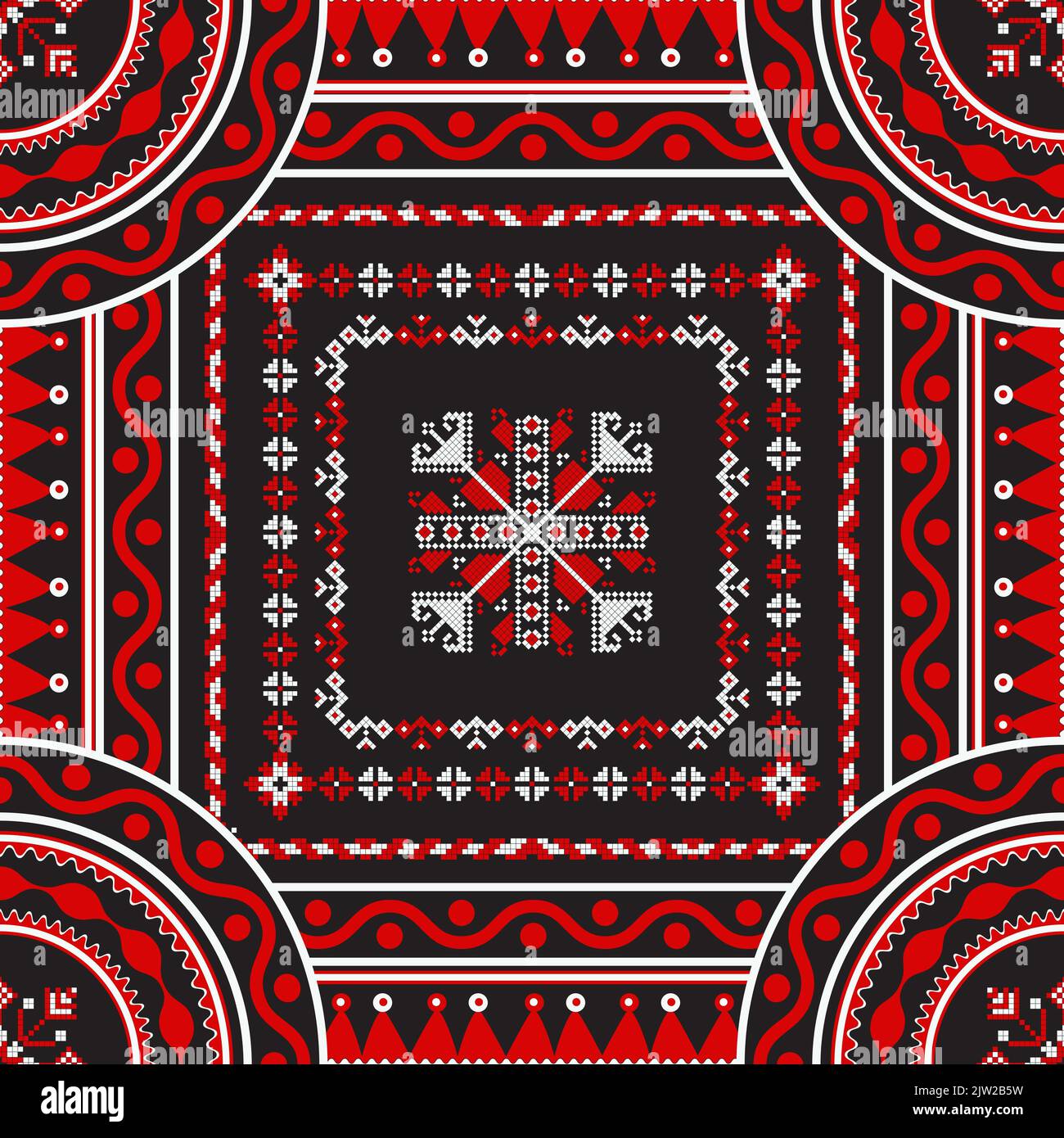 Romanian vector pattern inspired from traditional embroidery Stock ...