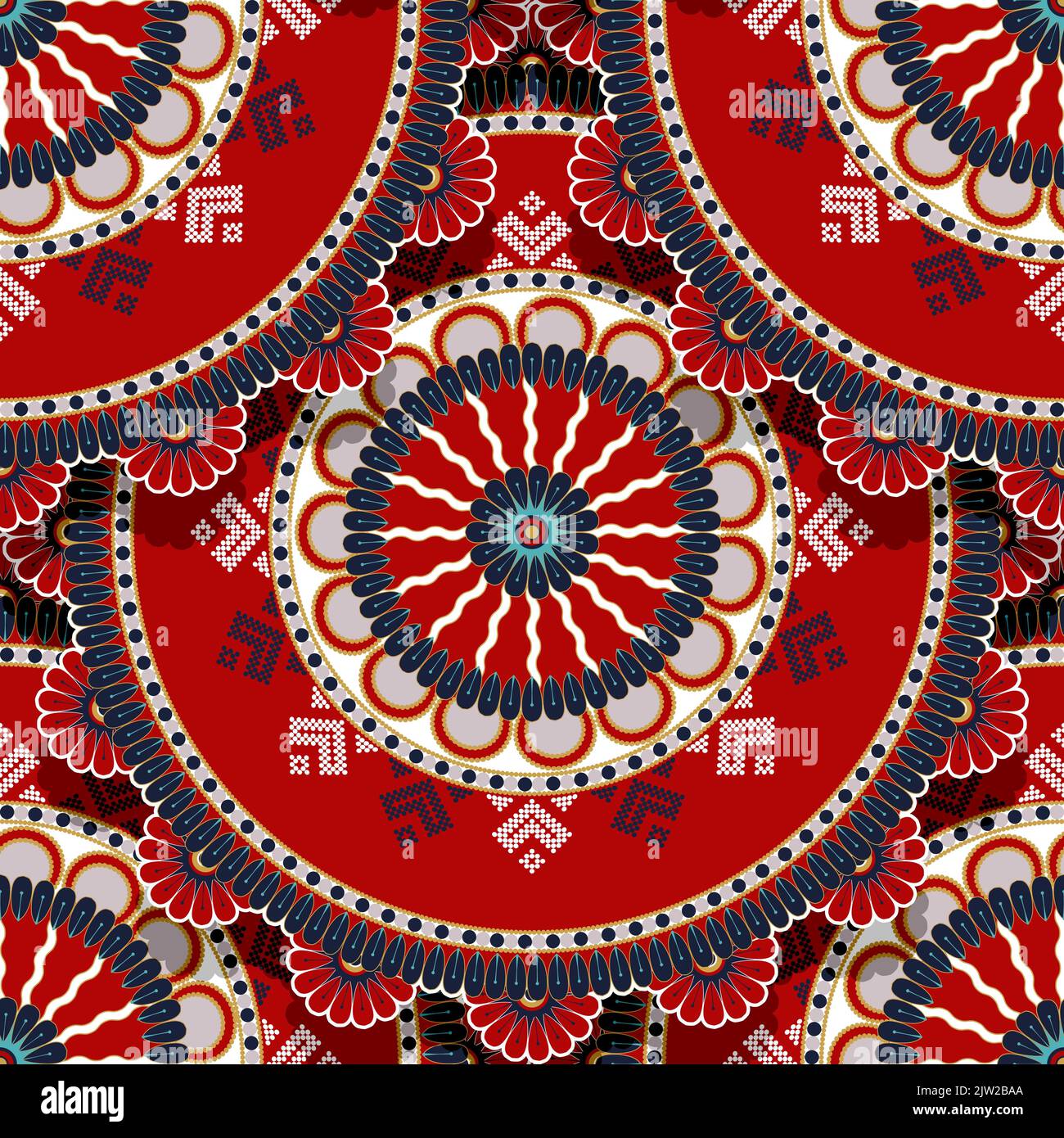 Russian tile, background decorative seamless pattern Stock Photo - Alamy