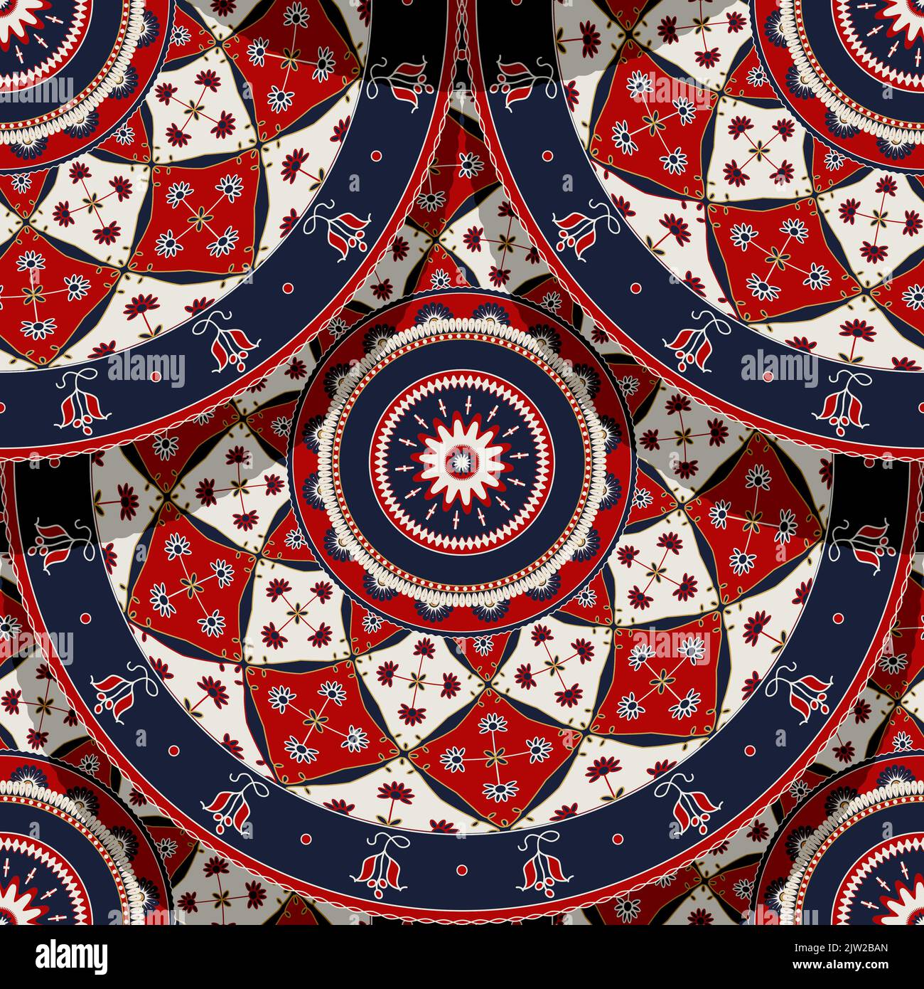 Russian tile, background decorative seamless pattern Stock Photo - Alamy