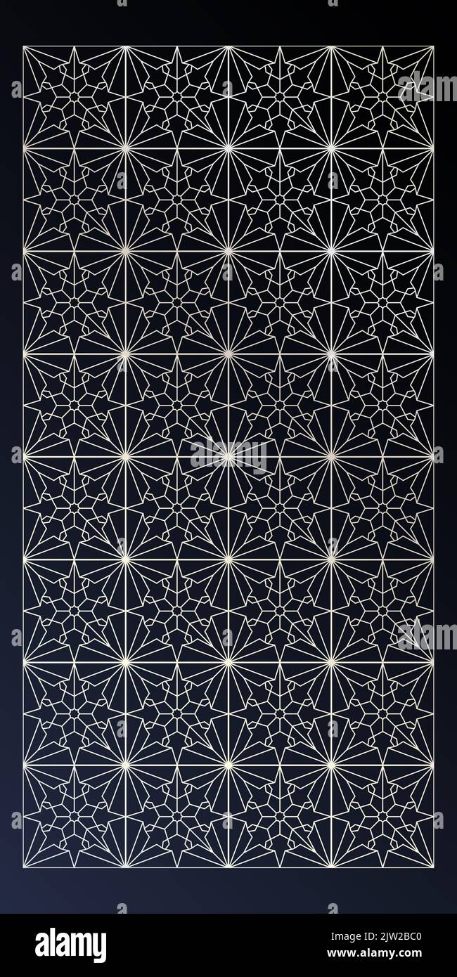 Arabic inspired decorative background, laser cut vector template Stock ...