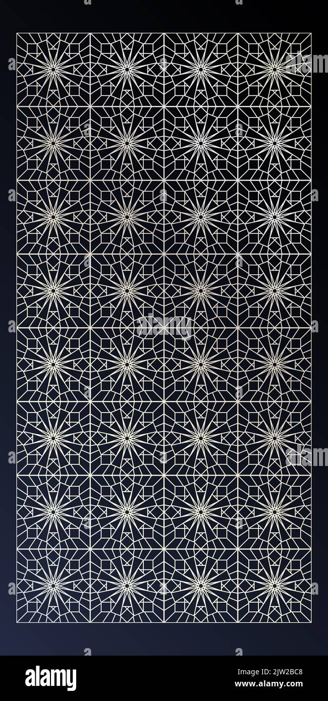 Arabic inspired decorative background, laser cut vector template Stock ...