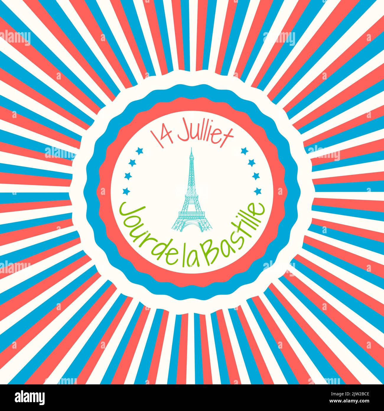 Bastille day lettering card hi-res stock photography and images - Alamy