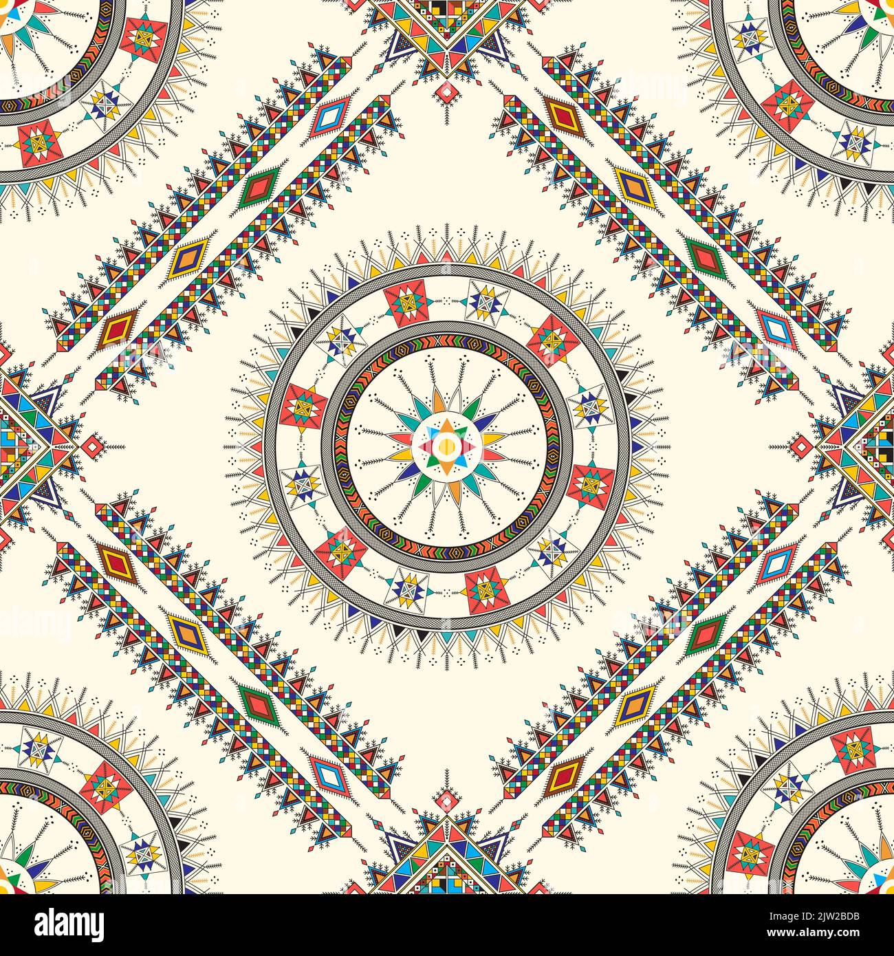 Decorative geometric repeating pattern inspired by Al-Qatt Al-Asiri ...