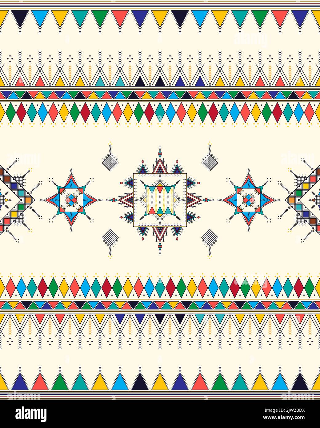 Decorative geometric repeating pattern inspired by Al-Qatt Al-Asiri ...