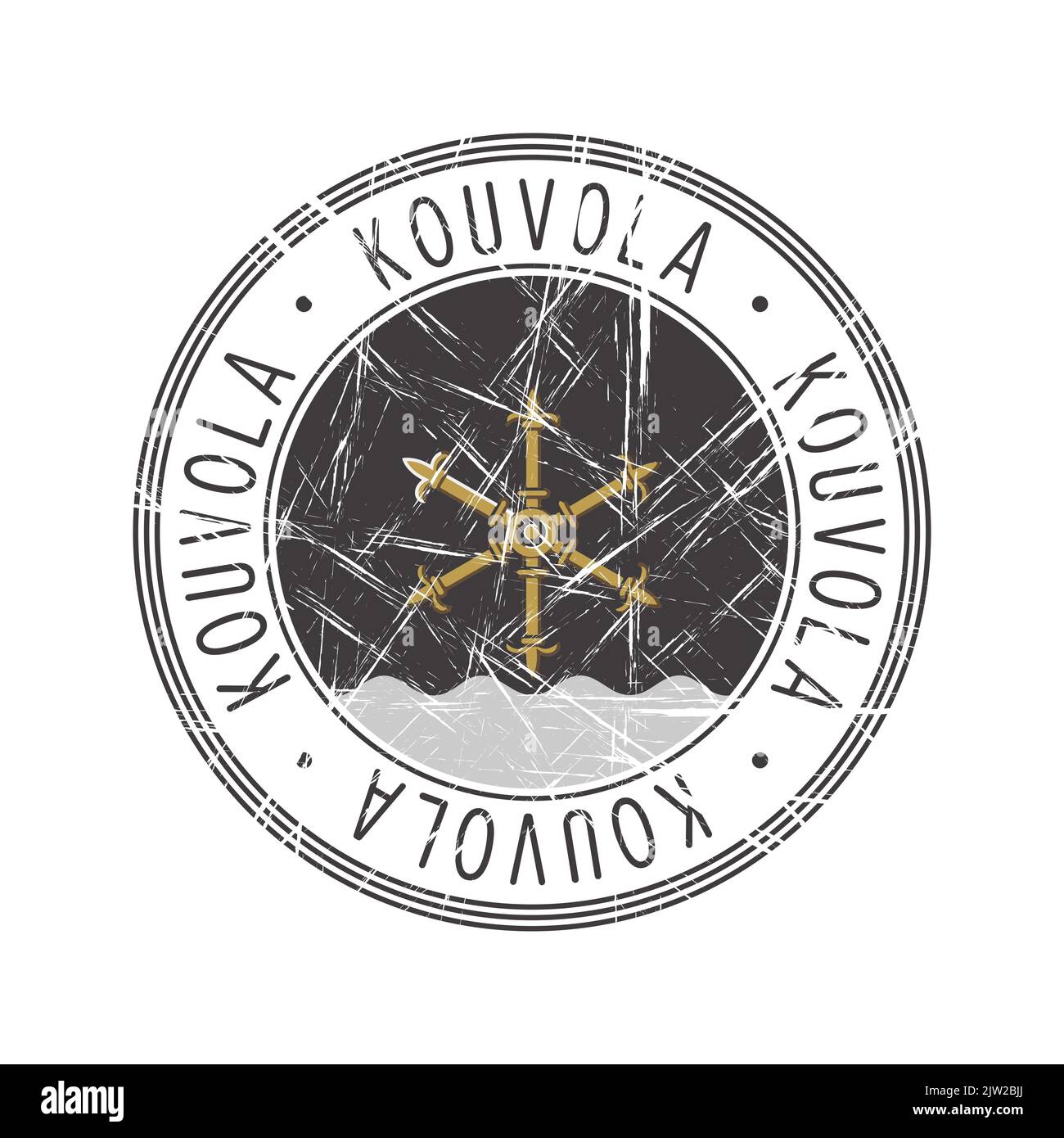 Kouvola city, Finland. Grunge postal rubber stamp over white background ...