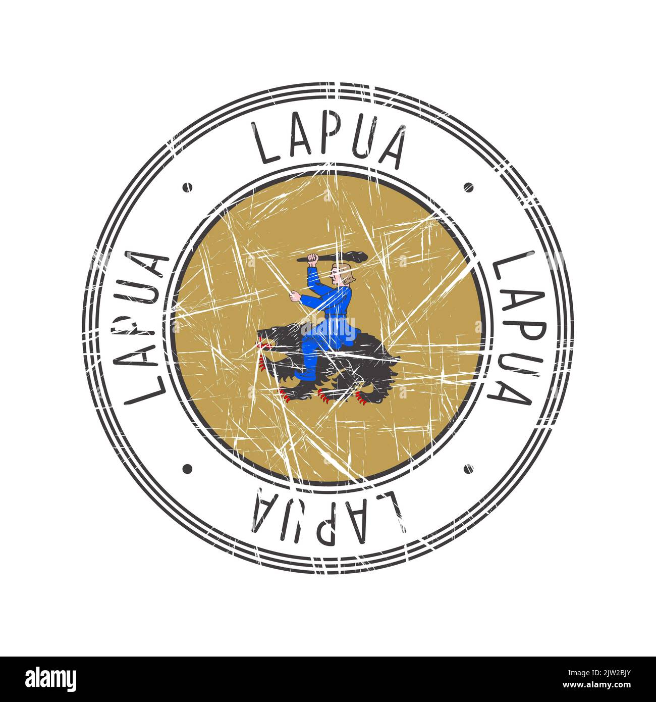 Lapua city, Finland. Grunge postal rubber stamp over white background ...