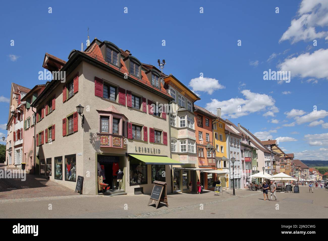 Main Street as a pedestrian zone in Rottweil in main street, Neckar ...