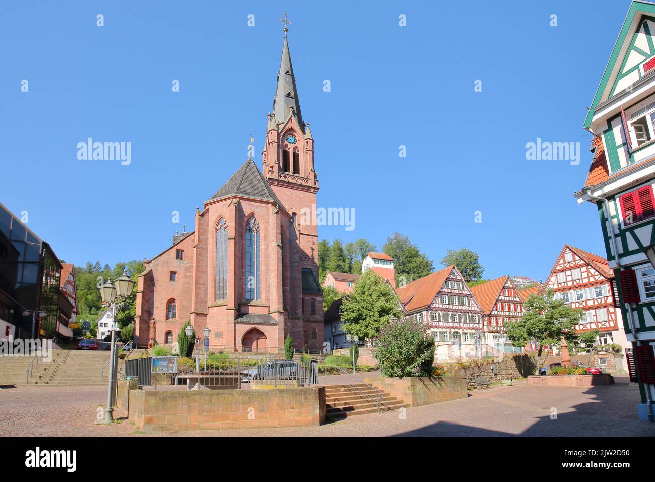 Neo-Gothic St. Peter and Paul Town Church in Calw, Nagold Valley ...