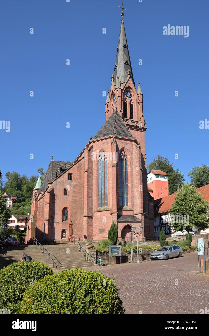Neo-Gothic St. Peter and Paul Town Church in Calw, Nagold Valley ...
