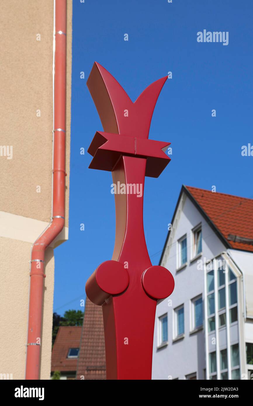 Sculpture narrow, female, sculpture by the artist Gudrun Krueger at the ...