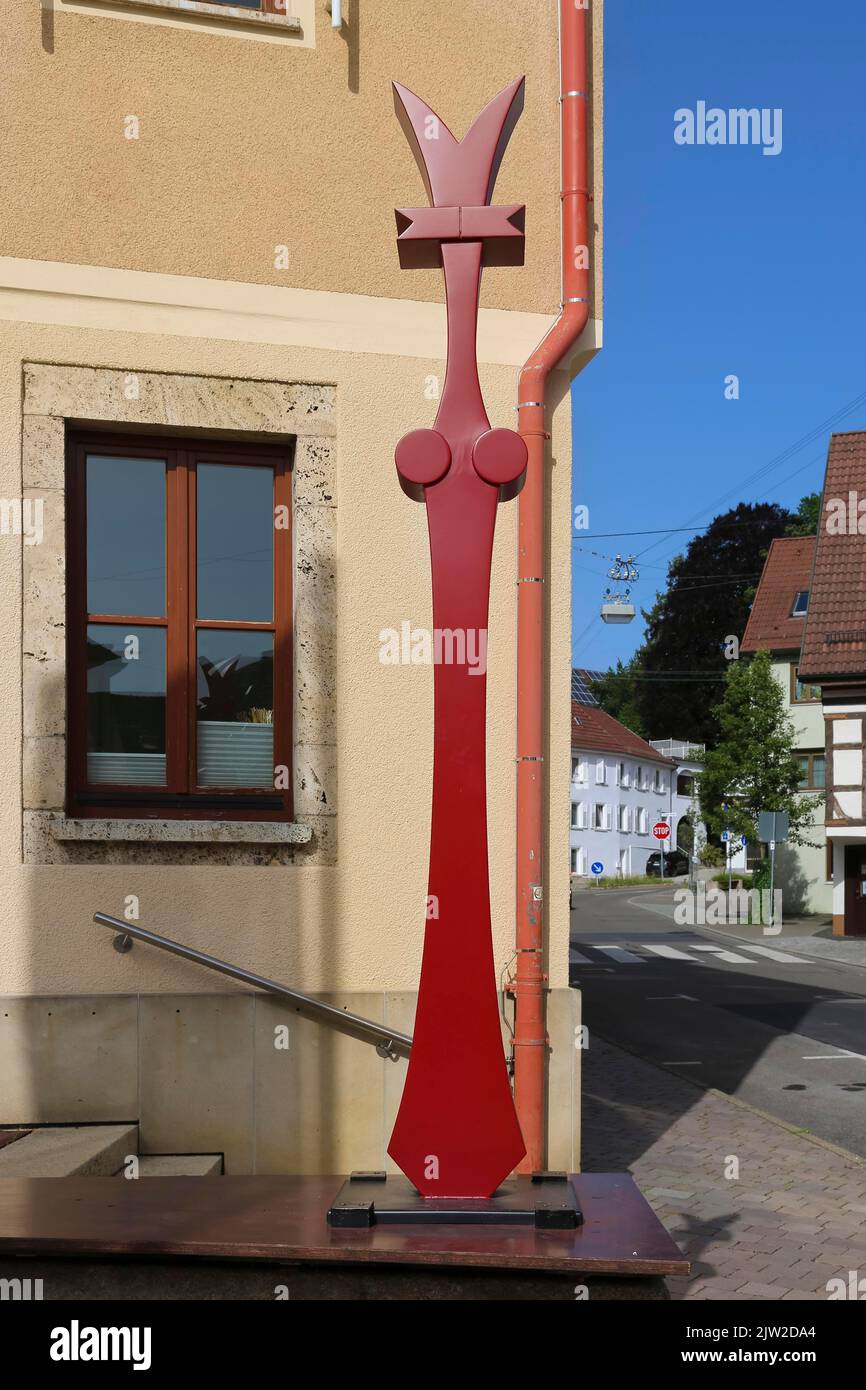 Sculpture narrow, female, sculpture by the artist Gudrun Krueger at the ...