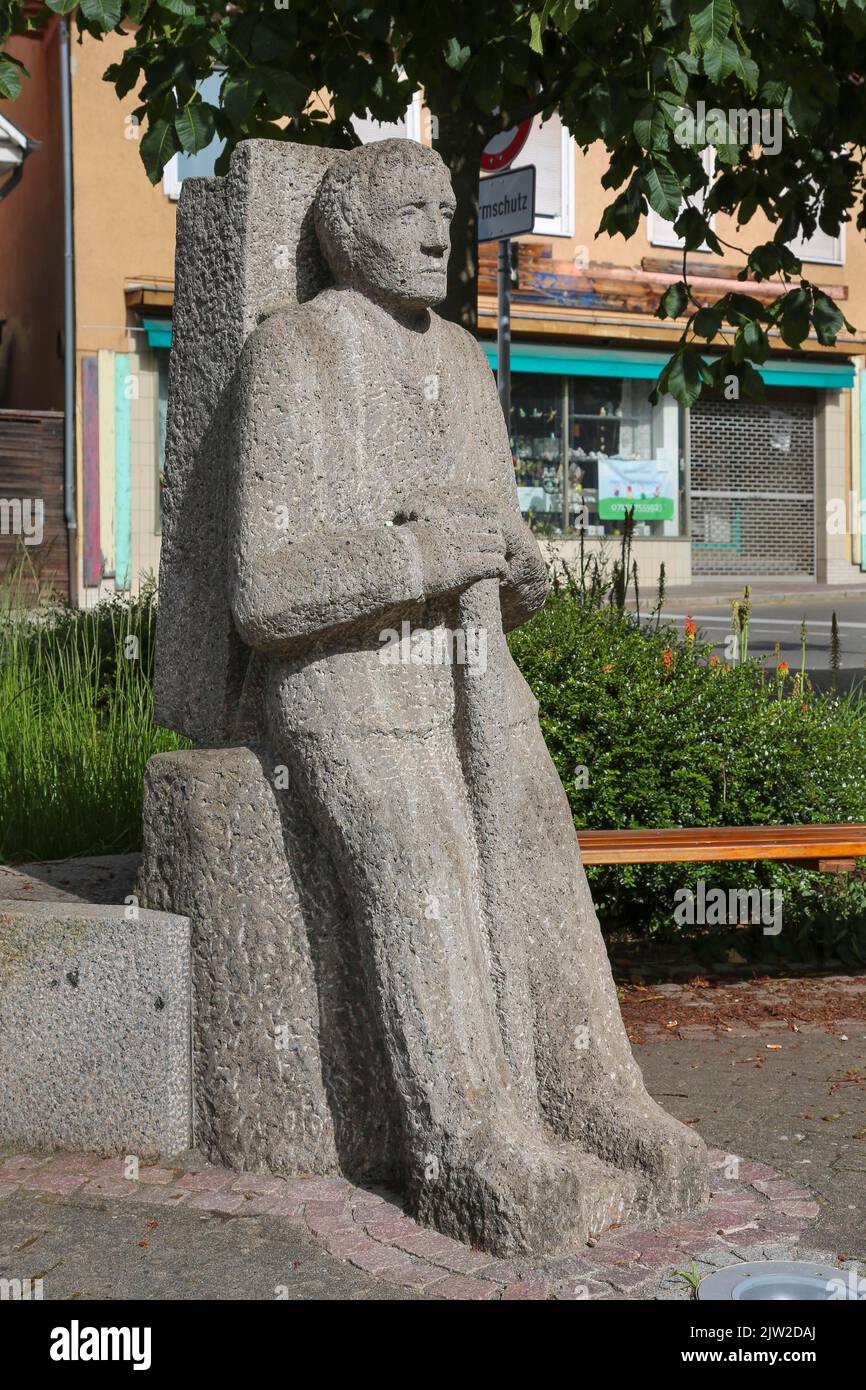 Sculpture Eninger Kraemer, stone sculpture by the artist Eduard Raach ...
