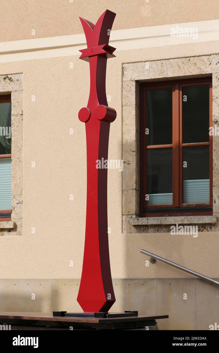 Sculpture narrow, female, sculpture by the artist Gudrun Krueger at the ...
