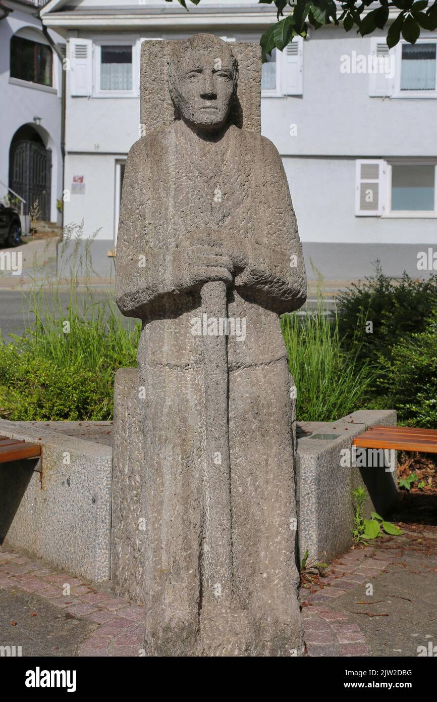 Sculpture Eninger Kraemer, stone sculpture by the artist Eduard Raach ...