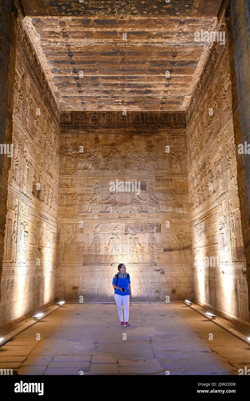 Sanctuary, Sanctuary, Temple of Hathor, Dendera, Qina, Egypt Stock ...