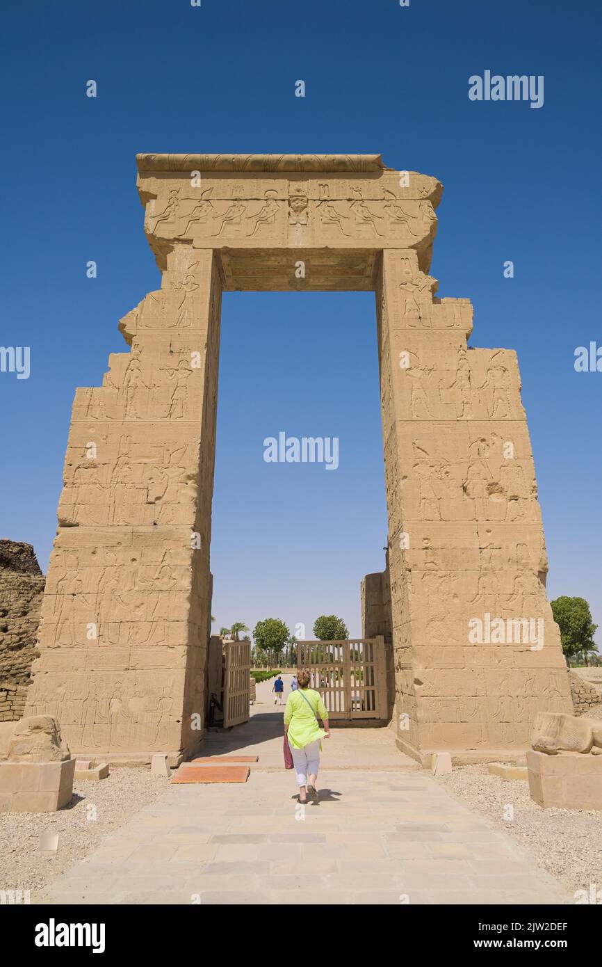 Gate of Domitian and Trajan, northern entrance, Temple of Hathor ...