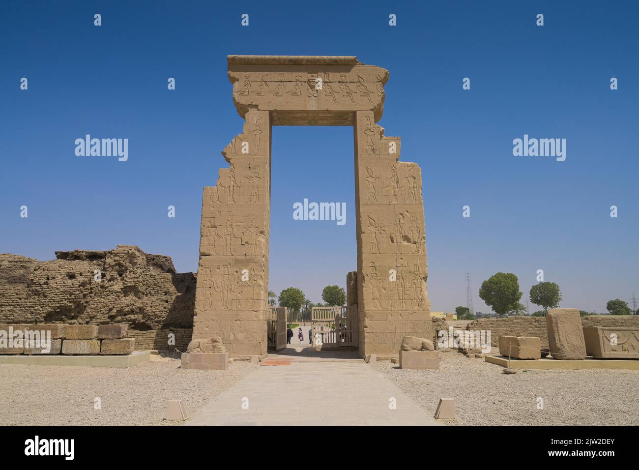 Gate of Domitian and Trajan, northern entrance, Temple of Hathor ...