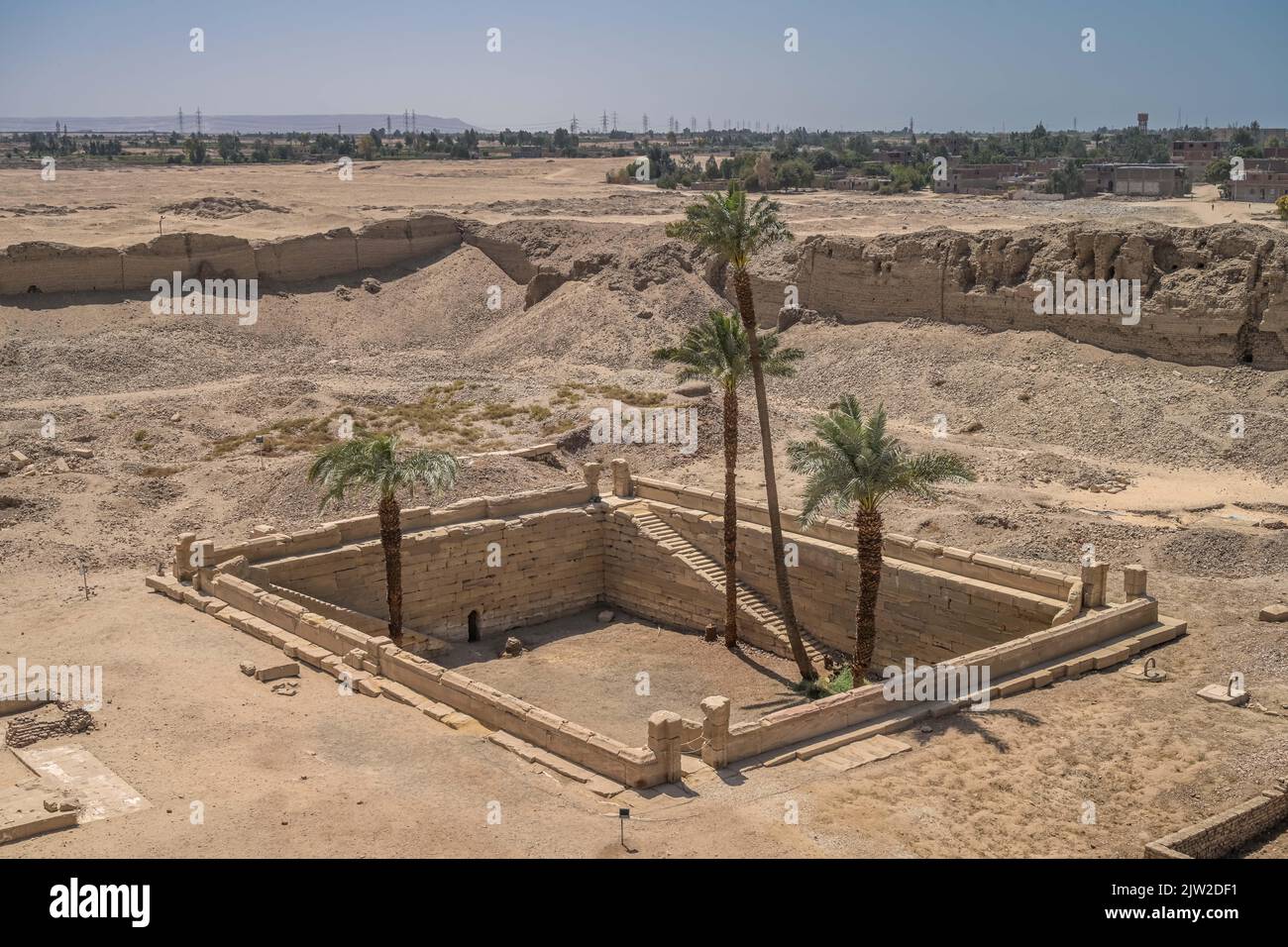 Sacred Lake, Water Pool, Temple of Hathor, Dendera, Qina, Egypt Stock ...