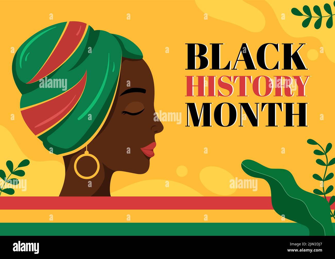 Black History Month Template Hand Drawn Cartoon Flat Background ...