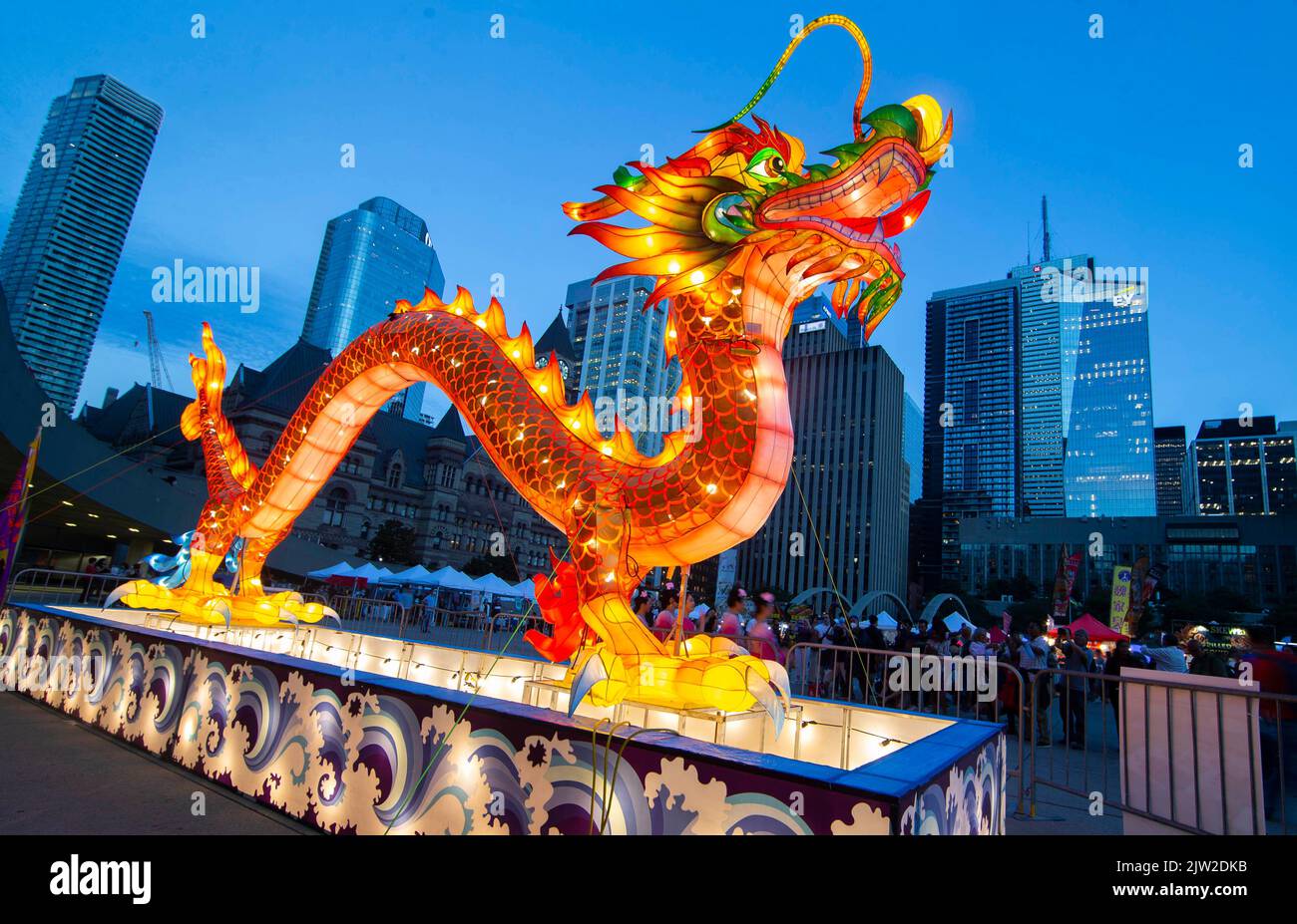 Toronto, Canada. 2nd Sep, 2022. A giant dragon lantern is seen during ...